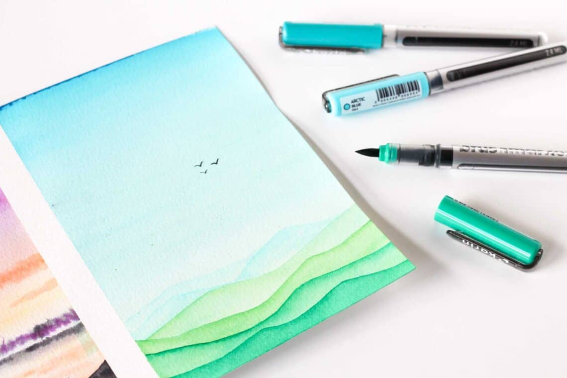 How to Use Watercolor Brush Pens (Beginner's Guide) - By Heidi Grace