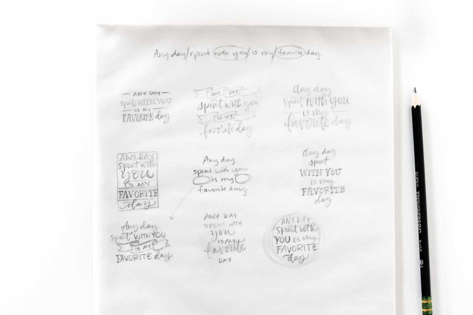How to Design Lettering Layouts (6 Step Process) - By Heidi Grace