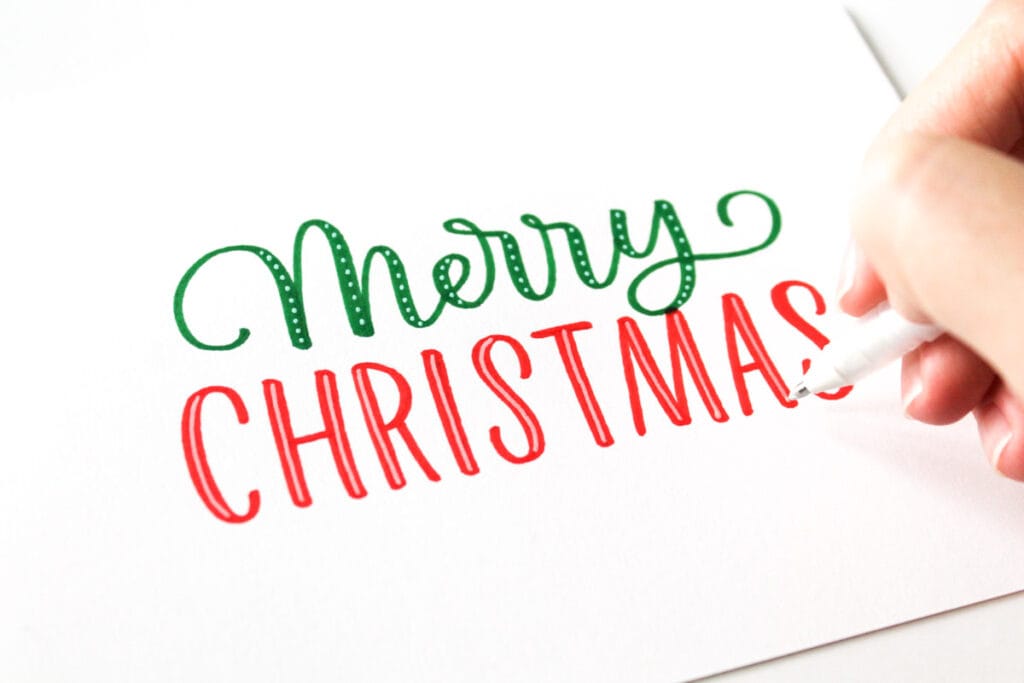 6 Beautiful Calligraphy Christmas Card Tutorials (with templates) - By ...