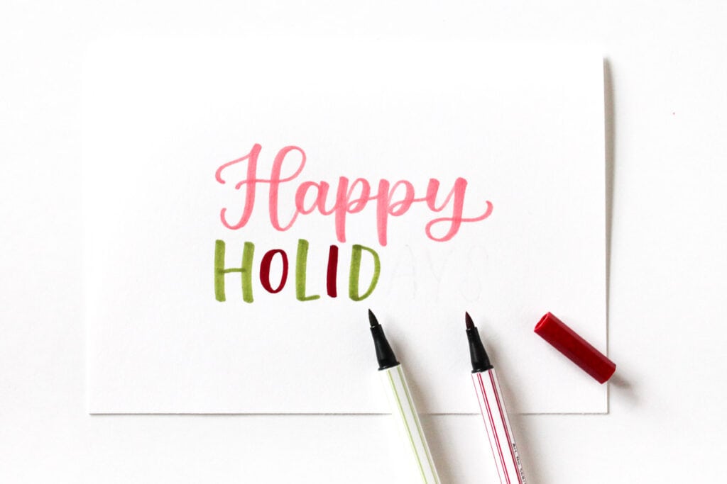 6 Beautiful Calligraphy Christmas Card Tutorials (with templates) - By ...