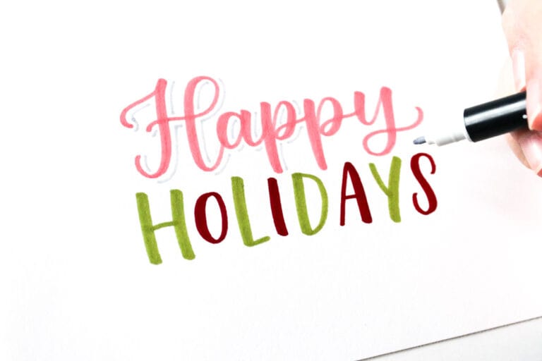 6 Beautiful Calligraphy Christmas Card Tutorials (with templates) - By ...