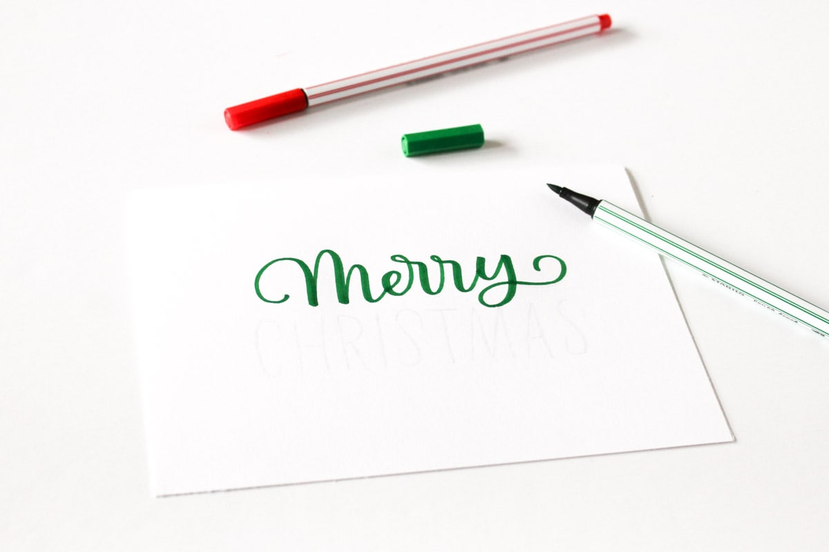 6 Beautiful Calligraphy Christmas Card Tutorials (with templates) - By ...