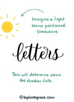 How to Easily Add Shadows to Lettering (9 ways!) - By Heidi Grace