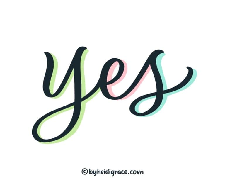 How to Easily Add Shadows to Lettering (9 ways!) - By Heidi Grace
