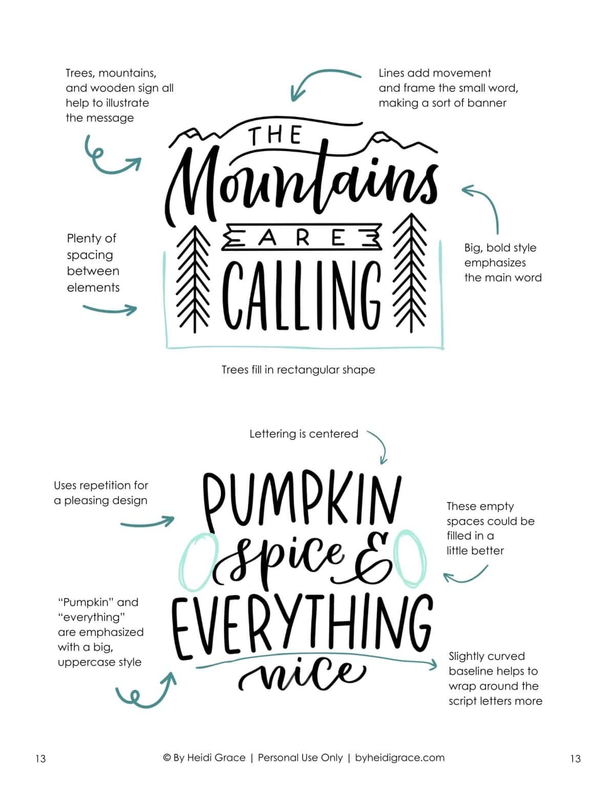 Lettering Composition Toolkit - By Heidi Grace