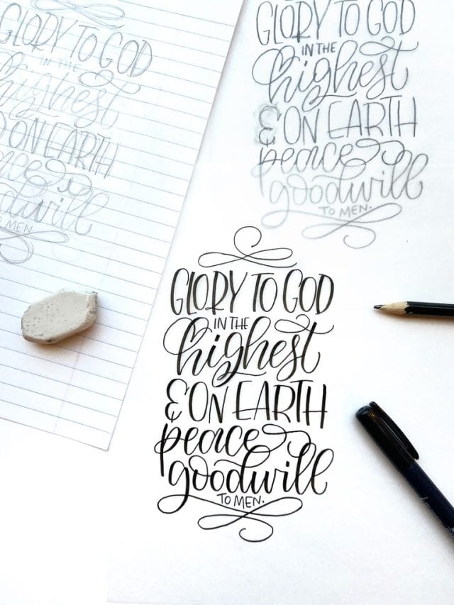 21 Christmas Lettering Art Ideas (fun and festive!) - By Heidi Grace