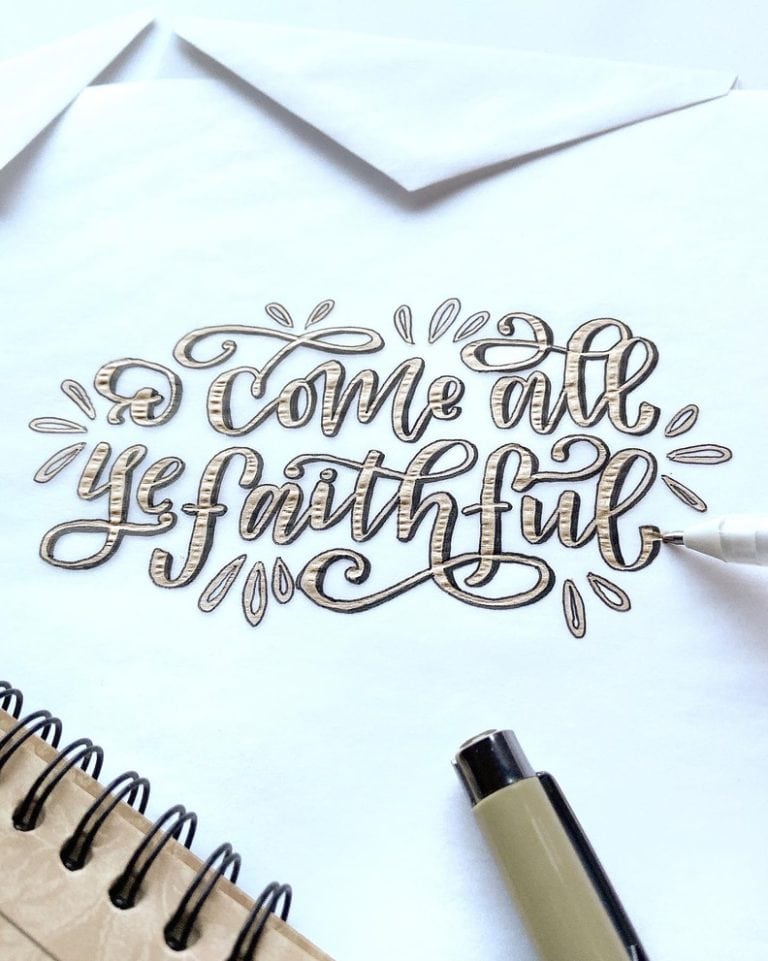 21 Christmas Lettering Art Ideas (fun and festive!) - By Heidi Grace
