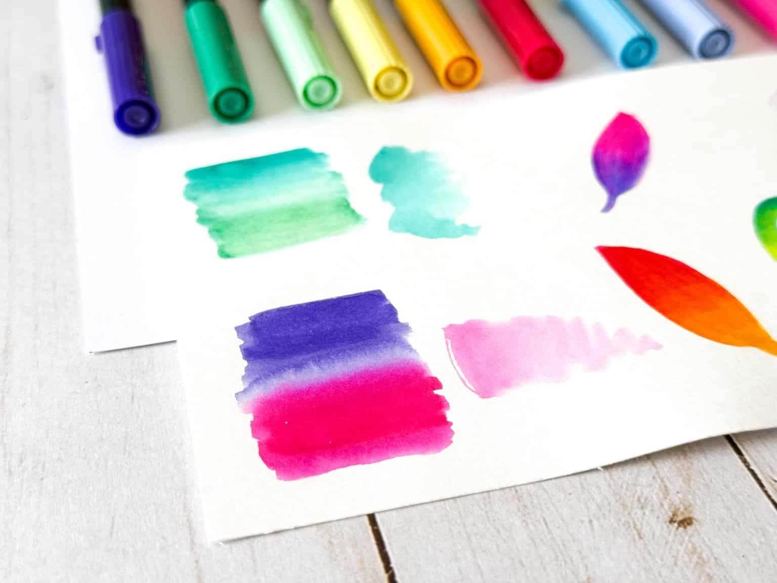 5 Easy Blending Techniques with Water-Based Brush Pens - By Heidi Grace