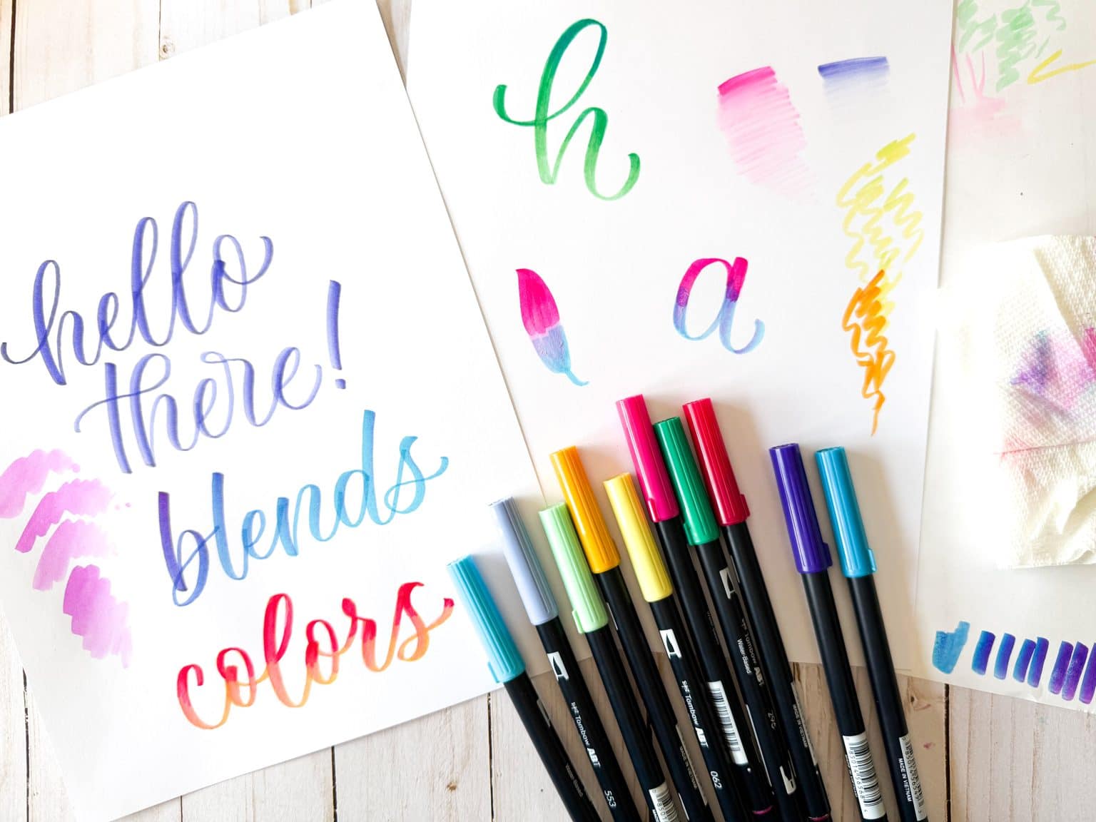 5 Easy Blending Techniques with Water-Based Brush Pens - By Heidi Grace