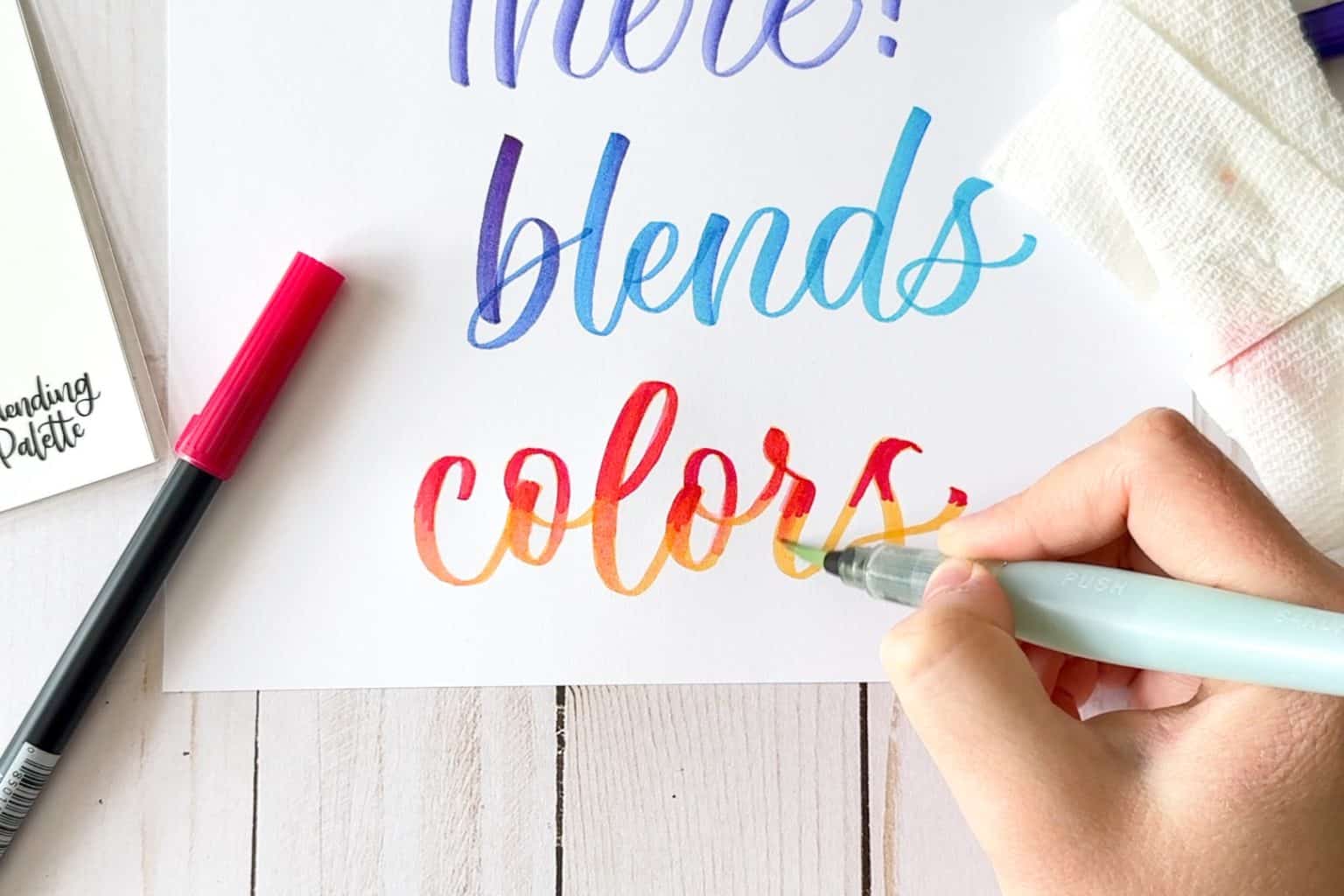 5 Easy Blending Techniques with Water-Based Brush Pens - By Heidi Grace