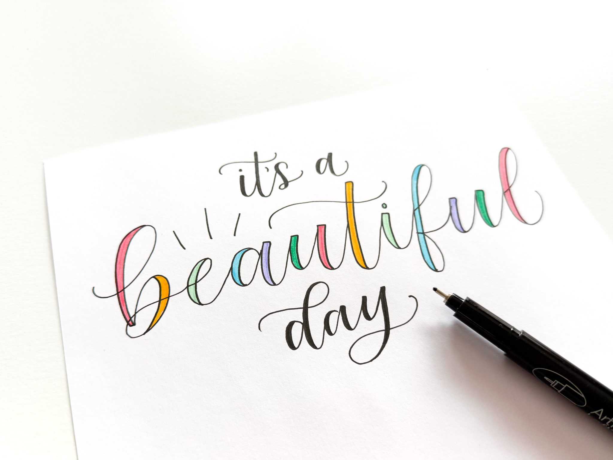 How to Do Calligraphy with ANY Pen (faux calligraphy tutorial) - By ...