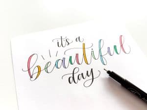 How to Do Calligraphy with ANY Pen (faux calligraphy tutorial) - By ...