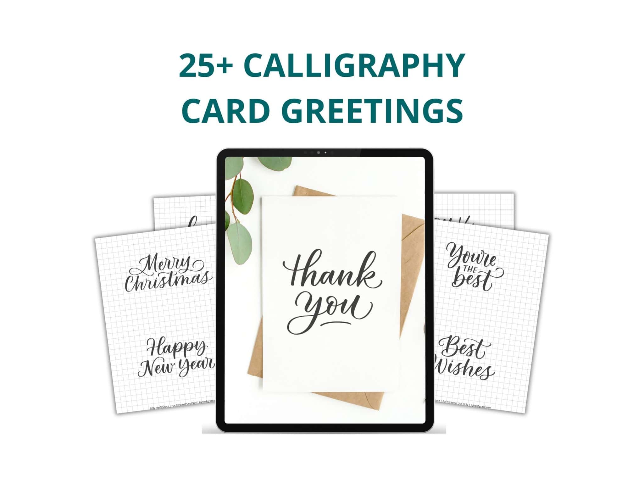 How to Make Beautiful Calligraphy Greeting Cards - By Heidi Grace