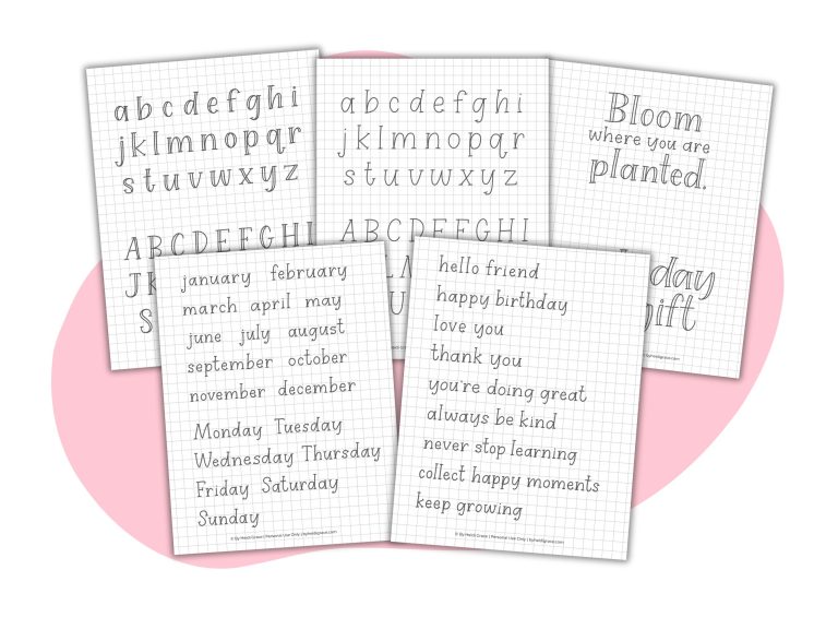 Super Cute Print Handwriting Style with Serifs - By Heidi Grace