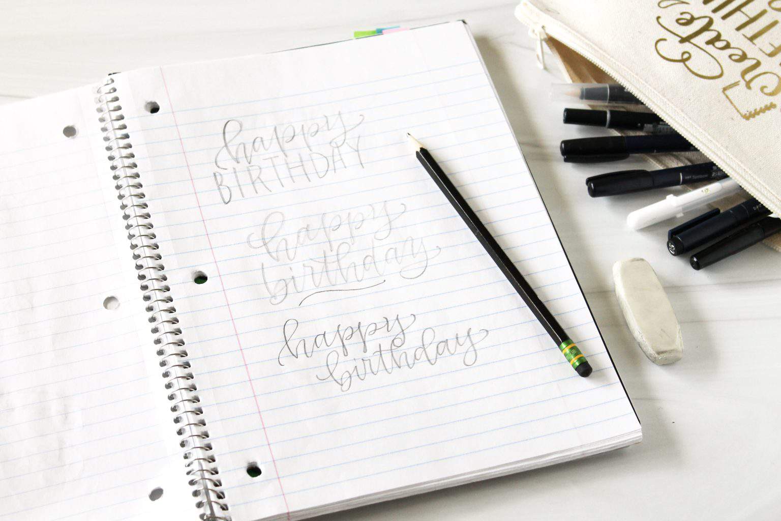 How to Make Beautiful Calligraphy Greeting Cards - By Heidi Grace