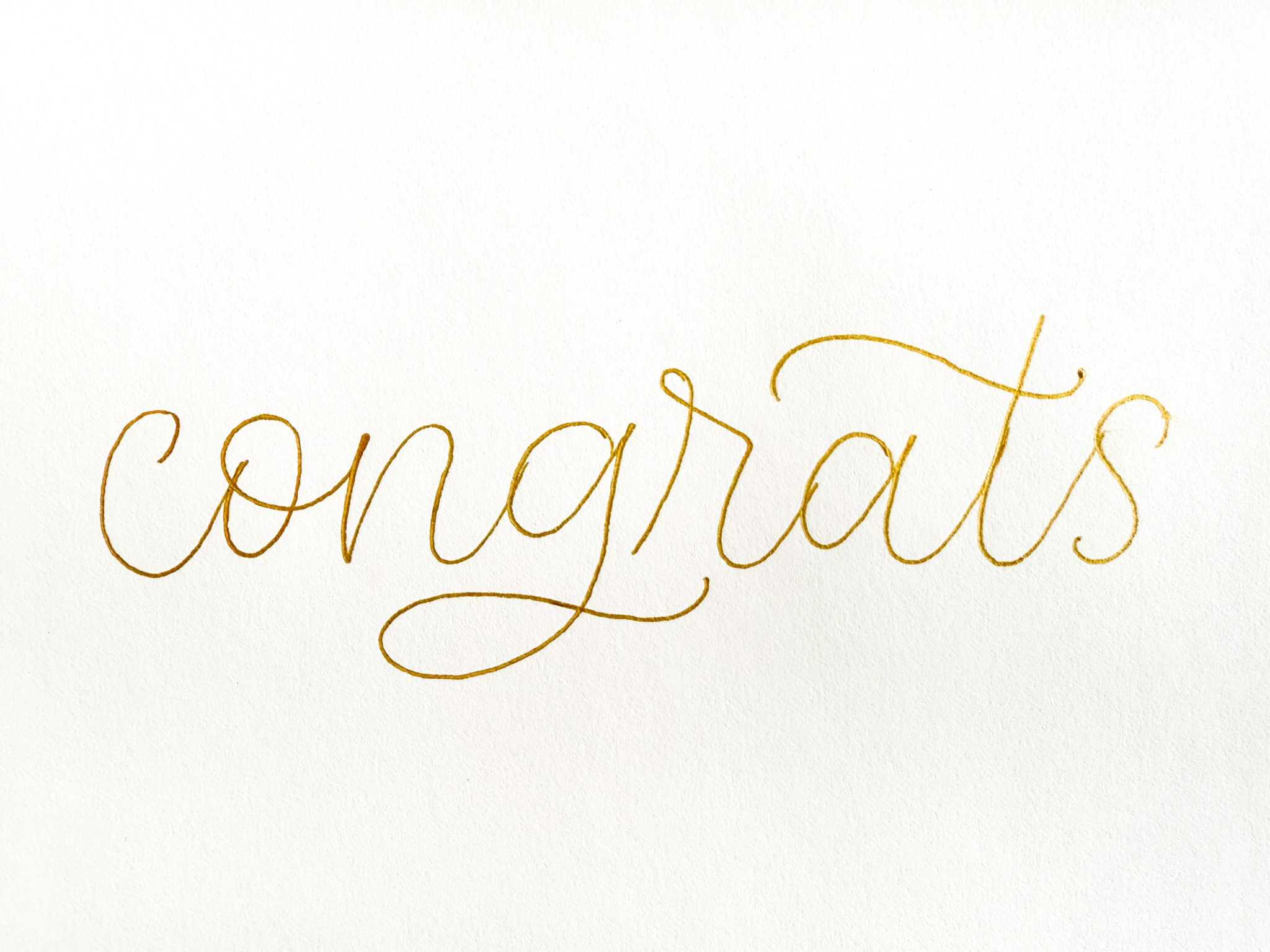 Metallic Gold Lettering With Black Shadow Tutorial - By Heidi Grace